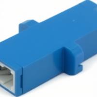 China Fiber optic adapter E2000 simplex APC blue with SUS304 shrapnel and ceramic ferrule L-com FOAE2KAPCB for sale