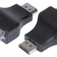 China DisplayPort to DVI adapter L-com DP-DVI-ADPT with molded PVC cable and nickel plated connector shell for sale