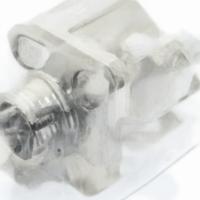 China Simplex fiber optic adapter metal SC FC type with dust caps installed L com FOA 302 RoHS compliant for sale