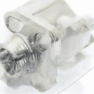 China Simplex fiber optic adapter metal SC FC type with dust caps installed L com FOA 302 RoHS compliant for sale