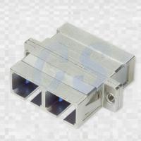China Panel Mount SC SC Duplex Fiber Optic Adapter Metal Construction L-com FOA-005M with Dust Caps for sale