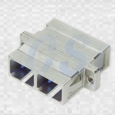 China Panel Mount SC SC Duplex Fiber Optic Adapter Metal Construction L-com FOA-005M with Dust Caps for sale