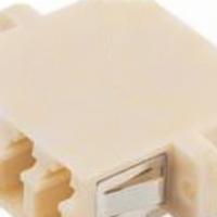 China SC Footprint Beige Duplex LC Quad Multimode Adapter Panel Mount Fiber Optic Connector L-com FOA-977 for sale