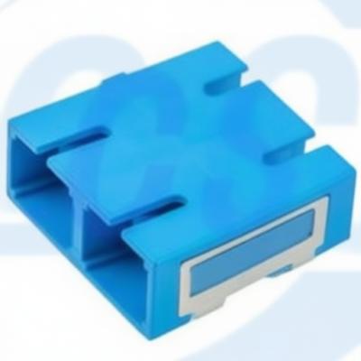 China Fiber Optic SC Duplex Single Mode Coupler No Flange Blue Featuring Zirconia Sleeve L-com FOA-910 Model for sale