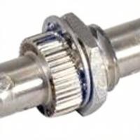China fiber optic ST ST adapter L-com FOA-M83522-YS with passivated stainless steel hardware and solid sleeve for sale