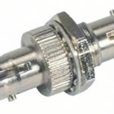 China Fiber optic ST ST adapter single mode and multimode connector featuring zirconia sleeve L-com FOA-M83522-YB with pvc dust cap for sale