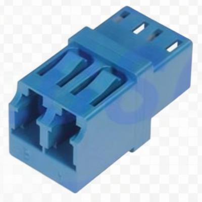 China Blue PVC housing fiber optic LC adapter L-com FOA-803 with bronze sleeve individual packaging and RoHS compliant design for sale
