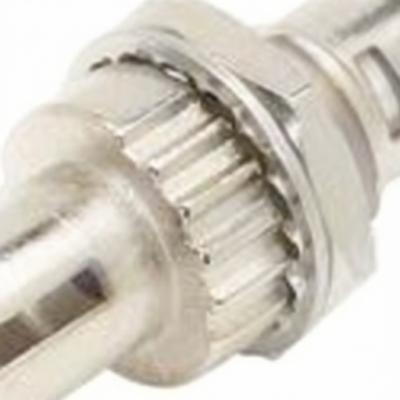 China Durable fiber optic ST style adapter L-com FOA-001A with ceramic sleeve and nickel plated zinc alloy body for sale