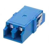 China Blue PBT body duplex shuttered LC fiber optic coupler panel mount automatic shutter L-com FOA-804-BLU for sale
