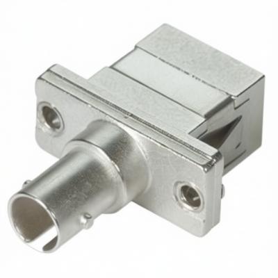 China Fiber optic panel mount adapter L-com FOA-211A with ceramic sleeve and nickel plated zinc alloy body for sale
