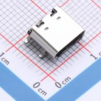 China Type C Female Connector Dual Row Terminal LCKELEC LCK-TCF832-L735YL-G1 with 1U Nickel Plating Orange Color for sale
