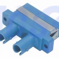 China Fiber optic duplex adapter SC to ST L-com FOA-006 with spring lever and stainless steel mounting clips for sale