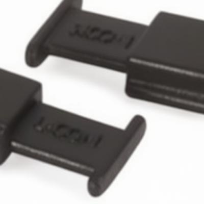 China Black ABS USB projection cap designed for L-com CAPUSB-MB5 model RoHS compliant and packaged in tens for sale