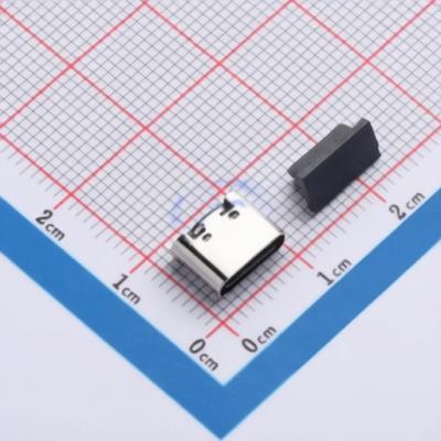 China Durable Type C Female Connector LCKELEC LCK-TCF304B-L65WL-G1 with Pillars and Reel Packaging for sale