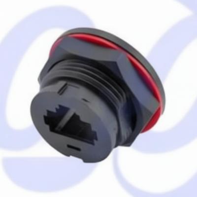 China IP67 Bulkhead Adapter Kit L-com WP67-BHA-DC with High Impact Plastic and Rubber NBR O Ring Components for sale