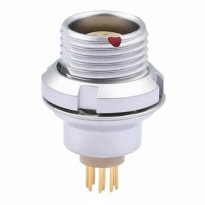 China Durable electrical connector LICQ R.EEG.1B.10.CSN 1B front fixed socket with plated copper alloy components for sale