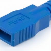 China Durable PVC Hood Blue Color Protective Housing for USB 3 0 A Male Connector L com USBHD3 A Model for sale