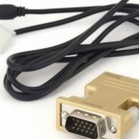 China Video Projection HDMI Female to VGA Male Adaptor with Audio and DC Jack L-com VHC00020 Connector for sale