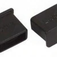 China Durable USB Projection Cover Black PVC Material RoHS Compliant L-com CVRUSB-A USB A Plug Protector for sale