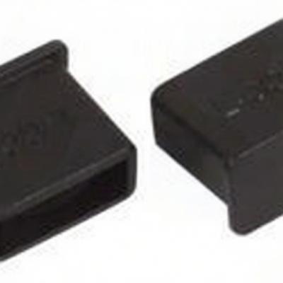 China Durable USB Projection Cover Black PVC Material RoHS Compliant L-com CVRUSB-A USB A Plug Protector for sale
