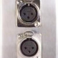 China Wall plate with dual XLR female connectors made of 20 gauge stainless steel L-com WPXLRF-2 telecom modular for sale