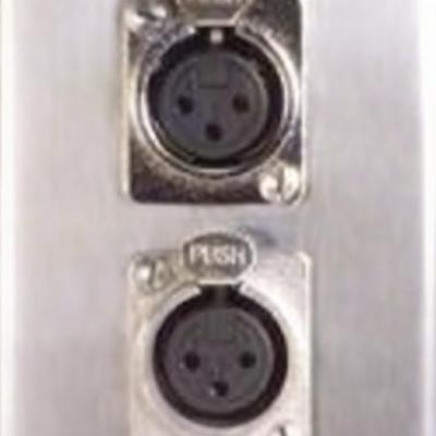 China Wall plate with dual XLR female connectors made of 20 gauge stainless steel L-com WPXLRF-2 telecom modular for sale