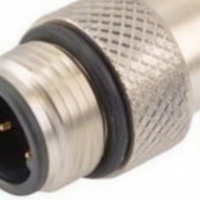 China M12 4 pin A code male connector L com M124AM MLD featuring nickel plated brass shell and IP67 rating for sale