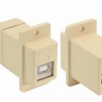 China Durable Panel Mount USB Type A to USB Type B Coupler L-com ECF504-UBA Connector for USB Connectivity for sale