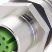China Panel mount M12 8 pin male female adapter L-com M128AMFS rated IP65 IP67 for industrial connections for sale