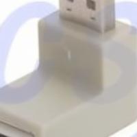 China Molded PVC USB A Male to Female Adapter with 90 Degree Exit L-com UADAA90-1 RoHS Compliant Connector for sale