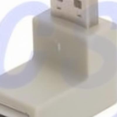 China Molded PVC USB A Male to Female Adapter with 90 Degree Exit L-com UADAA90-1 RoHS Compliant Connector for sale