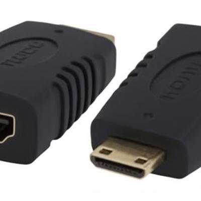 China HDMI 19 pin A Female to Mini C Male Cable L com VHC00012 with Black Insulation and Gold Flashed Pins for sale