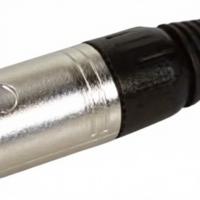 China L com CON XLR M male XLR 3 pin audio connector featuring black strain relief and individual packaging for sale