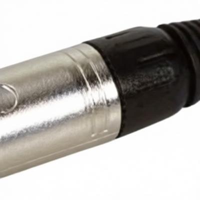 China L com CON XLR M male XLR 3 pin audio connector featuring black strain relief and individual packaging for sale