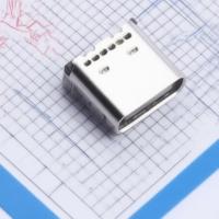 China Type C Female Connector 79mm Shell Length Columnar Design Reel Packaging LCKELEC LCK-TCF915-L79YL-G1 for sale