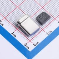 China LCKELEC LCK-XCM102-L104WL-G1 Type C Connector Featuring Stainless Steel Shell and Tin Plated Solder Feet for sale