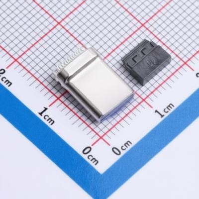 China LCKELEC LCK-XCM102-L104WL-G1 Type C Connector Featuring Stainless Steel Shell and Tin Plated Solder Feet for sale