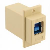 China Panel Mount USB 3 0 Coupler Female to Female BF AF Ivory Color L com ECF504 3BA IVY Connector Device for sale
