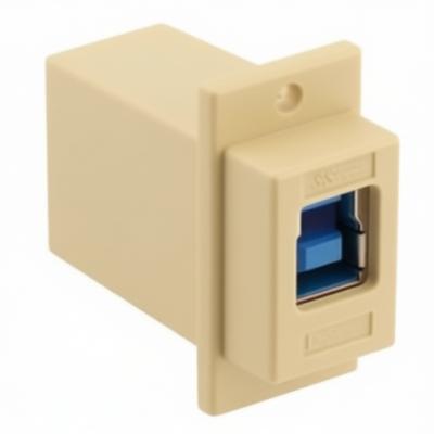 China Panel Mount USB 3 0 Coupler Female to Female BF AF Ivory Color L com ECF504 3BA IVY Connector Device for sale