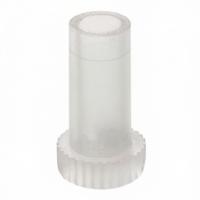 China Clear plastic fiber dust caps compatible with ST SC FC connectors L-com DSTCP-C-25MM 100 pieces per bag packaging for sale