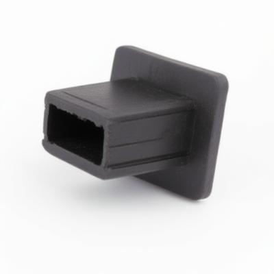 China Black thermoplastic dust cap L-com DSTCP-MTP designed to protect MTP connectors from dust and debris for sale