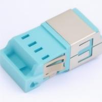 China Side spring shutter fiber optic coupler LC LC duplex translucent high density panel mount L-com FOA-812-AQU for sale