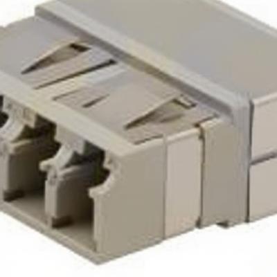China Vertical spring fiber optic shutter LC LC quad coupler beige color L-com FOA-818-BGE high density component for sale