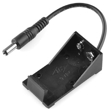 China 9V Battery Holder with 3 Mounting Holes and Center Positive Connector SparkFun Electronics PRT-10512 for sale