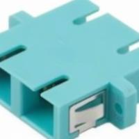 China Fiber Optic Economy Coupler Duplex Multimode SC Connector Plastic Body Aqua Color L-com FOA-SCM32-PC0F for sale