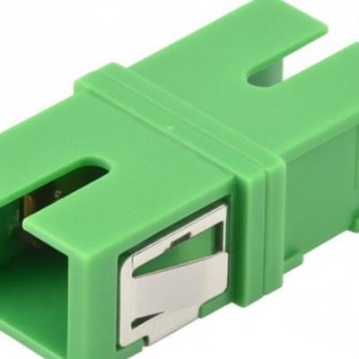 China Fiber Optic Economy Coupler Simplex SMF Plastic Body PEI Clip L-com FOA-SASM1-PC0N Connector SC APC for sale