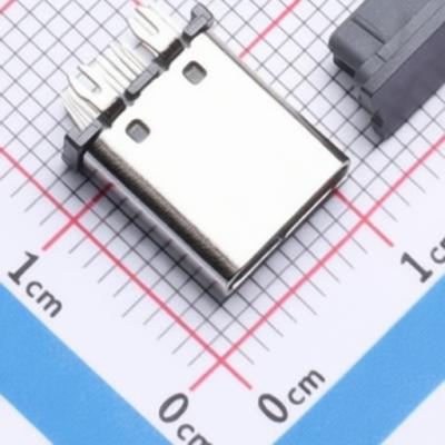 China Type C Plug Featuring Stainless Steel and Copper Alloy Components LCKELEC LCK-TCF702B-L105WL-G1 for Electrical Connections for sale