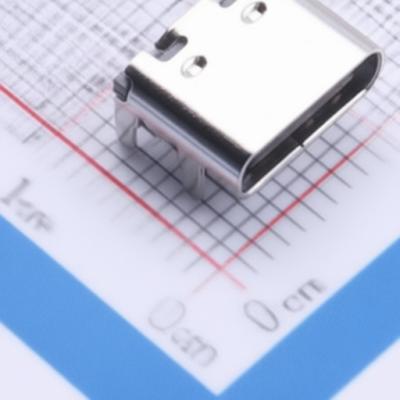 China USB Type C Female Connector LCKELEC LCK TCF827 L735YL G1 with 7.35mm Shell Length and Reel Packaging for sale