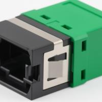 China Fiber optic MPO Simplex Coupler shutter key up key down translucent L-com FOA-825-GRN for connections for sale