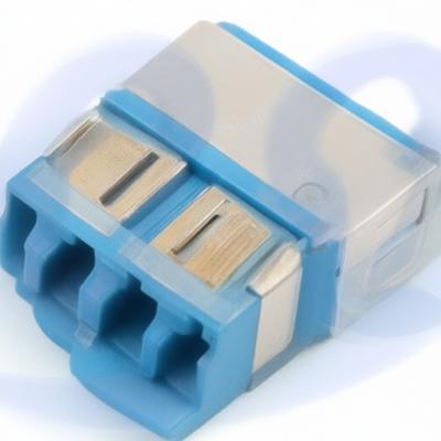 China LC LC quad fiber optic shutter vertical spring blue high density L-com FOA-818-BLU translucent interior for sale